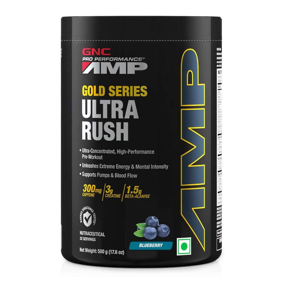GNC AMP Gold Ultra Rush - Power Boost Pre-Workout – PowerShieldSupplement
